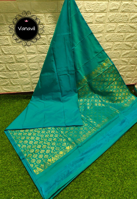 Blue Vanavil Silk Saree