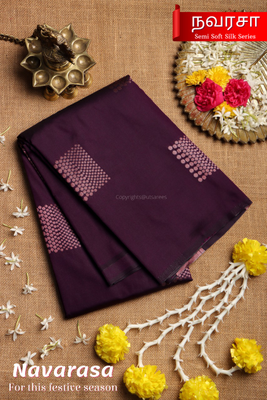 Purple Silk Navarasa Saree