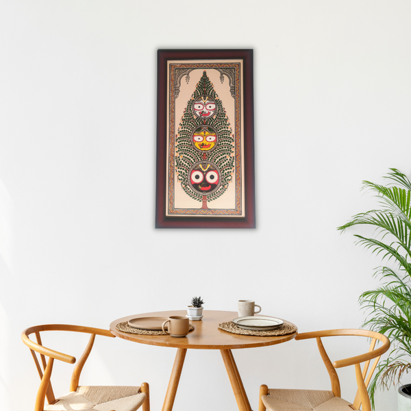 Divine Trio: Lord Jagannathan, Goddess Subhadra & Lord Balabhadra Hand ...