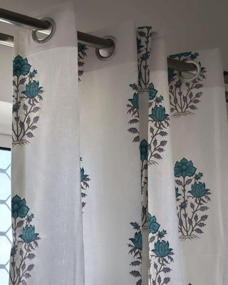 Canvas Block Printed Curtain