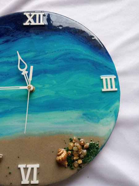 Ocean Theme Resin Wall Clock