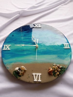 Ocean Theme Resin Wall Clock