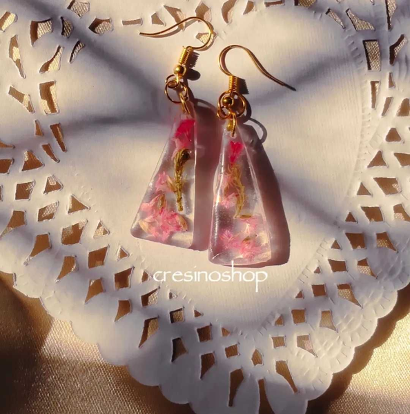 Resin Triangle Earring