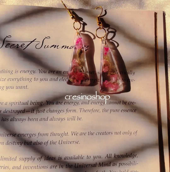 Resin Triangle Earring