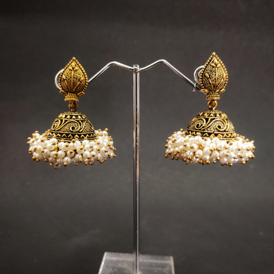 Pearl Guccha Ethnic Jhumkas