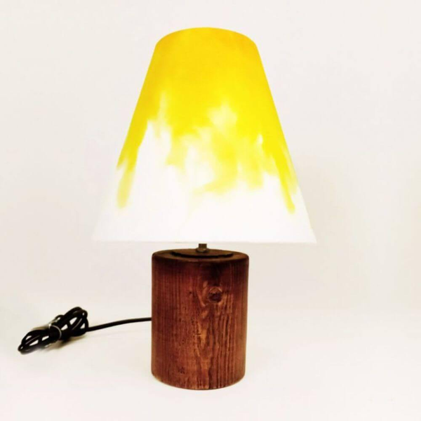 Cone Table Lamp - Yellow Ombre Lamp Shade