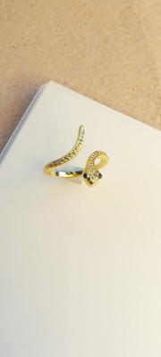 Blue Racer Snake Ring