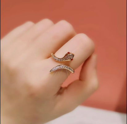 Red Racer Snake Ring