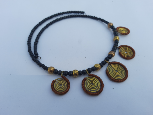 Brass and Copper Hansuli Neckpiece