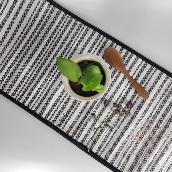 Table Runner - UPCYCLED HANDWOVEN