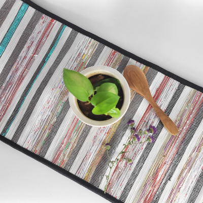 Table Runner - UPCYCLED HANDWOVEN