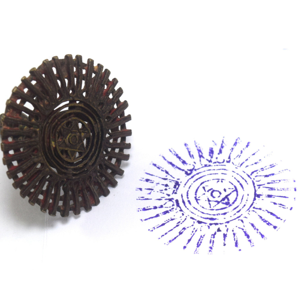 Antique Indian Hindu Religious Ritual Forehead Tikka Stamp - Sectarian ...