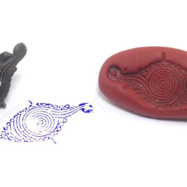 Old Urdhva Pundra Tikka Stamp – Brass Vaishnava Tilak Stamp – Indian ...