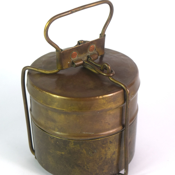 Old Brass Kitchen Utility Tiffin Box - Indian Metal Food Container ...