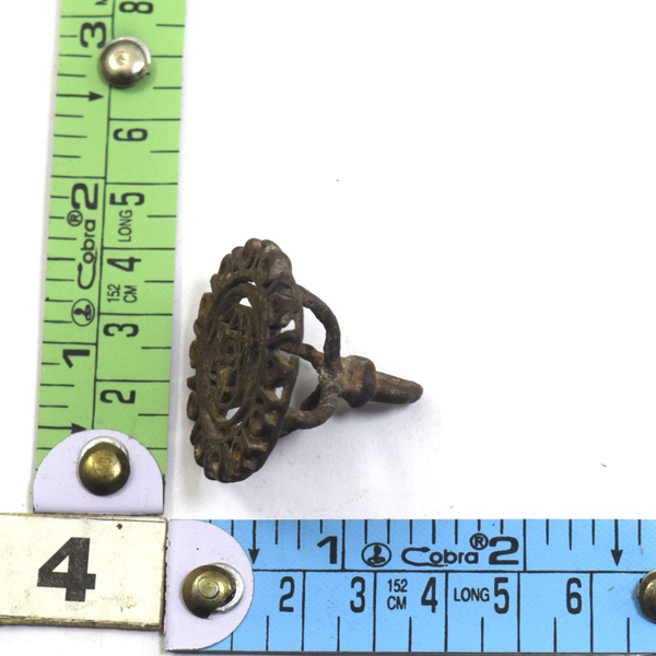 Antique Hindu Auspicious Ritual Tilak Stamp, Indian Brass Jali Cut ...