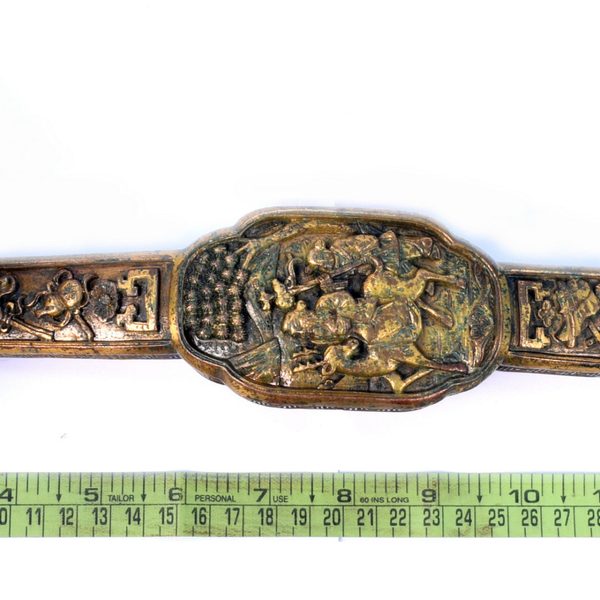 Chinese Ruyi Sceptre Qing Dynasty, 18th C Gold On Copper - Rare Antique ...