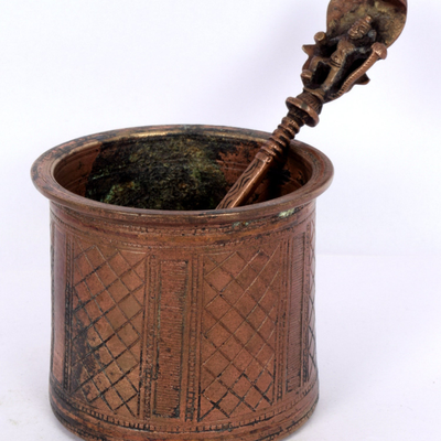 Indian Religious Temple Holy Water Pot With Sheshnag Crafted Spoon ...