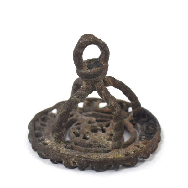 Antique Hindu Auspicious Ritual Tilak Stamp, Indian Brass Jali Cut ...
