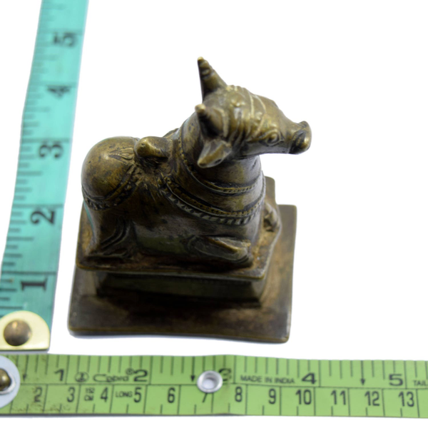 Vintage Handcafted Beautiful Brass Holy Worship Ox / Nandi Figurine ...