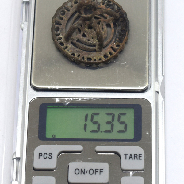 Antique Hindu Auspicious Ritual Tilak Stamp, Indian Brass Jali Cut ...