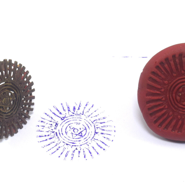 Antique Indian Hindu Religious Ritual Forehead Tikka Stamp - Sectarian ...