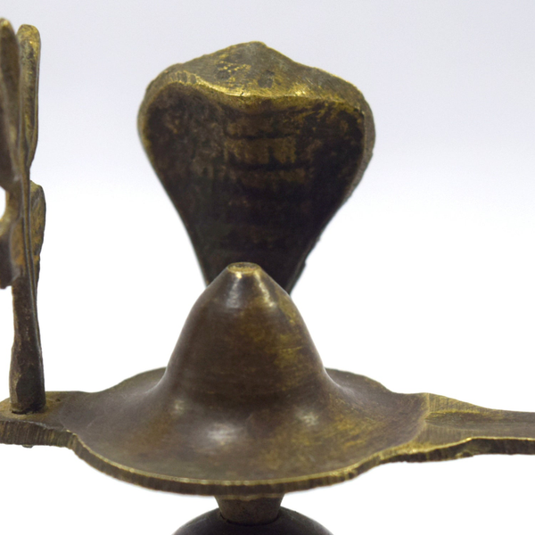 Religious Vintage Shivalingam Trishul & Naag (Snake) figure - Prayer ...