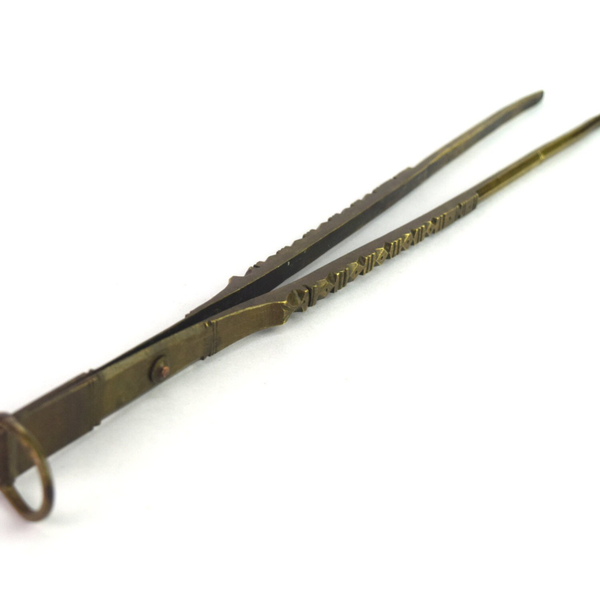 Antique Beautiful Brass Handcrafted Forceps Chimta - Old Brass Tribal ...