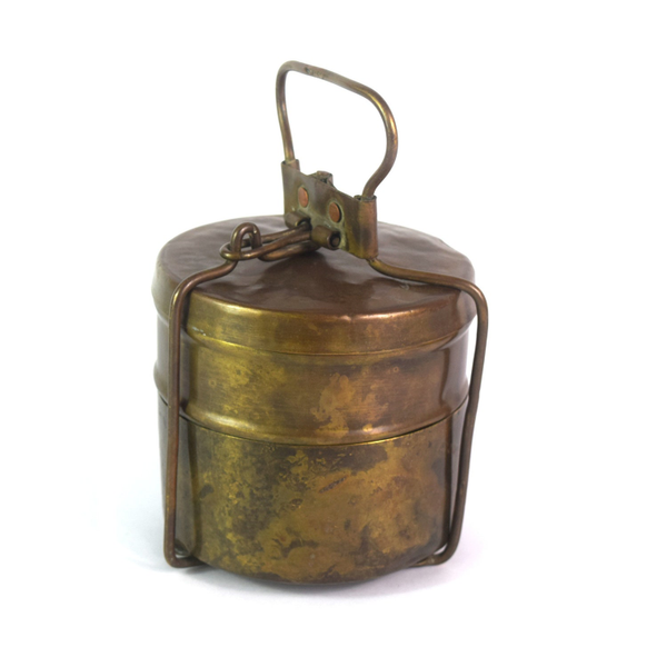 Old Brass Kitchen Utility Tiffin Box - Indian Metal Food Container ...