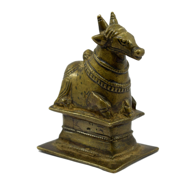 Vintage Handcafted Beautiful Brass Holy Worship Ox / Nandi Figurine ...