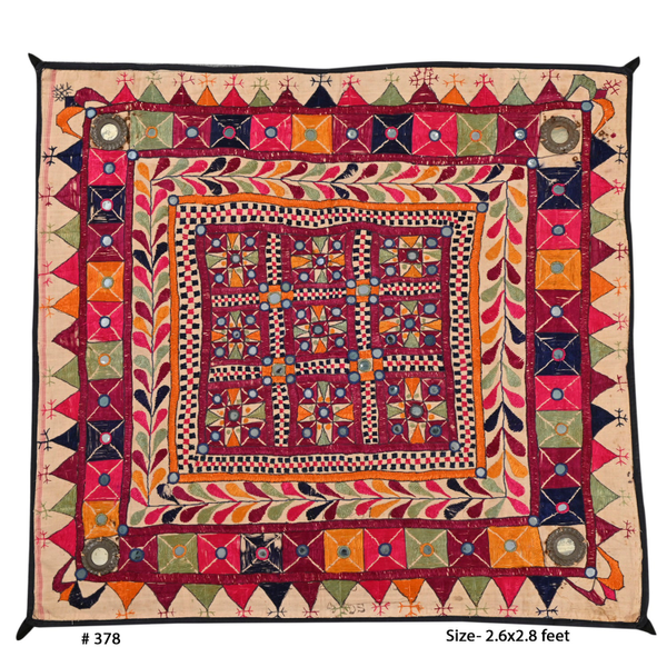 Antique Indian Gujarati Handmade Textile Wall hanging Banjara Vintage ...