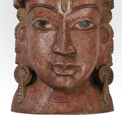 Antique, Hand carved wooden mask, Indian Hand Crafted Mask, Hand ...