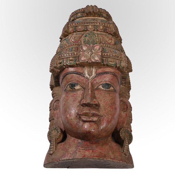 Antique, Hand carved wooden mask, Indian Hand Crafted Mask, Hand ...