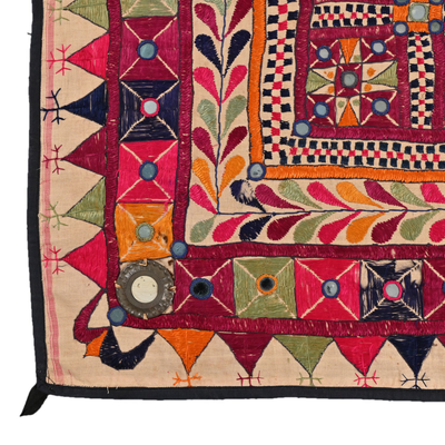 Antique Indian Gujarati Handmade Textile Wall hanging Banjara Vintage ...