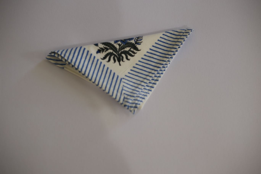 Set Of 4 Table Napkins, Hand Block Printed, 100% Cotton, Handmade, Azo ...