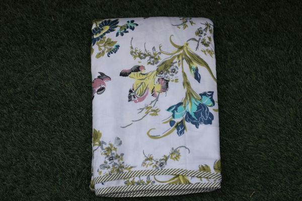 Single Bed Dohar, Flannel Dohar, Hand Screen Printed, Twin Size, A.c ...
