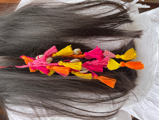 Boho parandi with tassels and shells