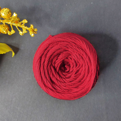 Red Color 8 PLY Cotton Crochet Thread Balls for Weaving and Craft ...