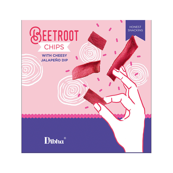 Dibha - Beetroot Chips with Cheesy Jalapeno Dip - 70g