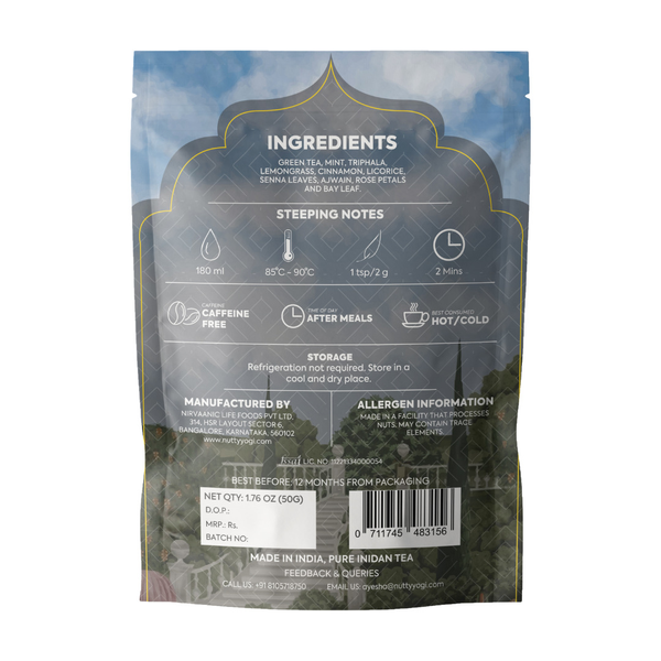 Nutty Yogi Herbal Green Digestive Tea-50gm