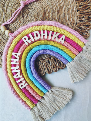 Macrame Name Rainbow