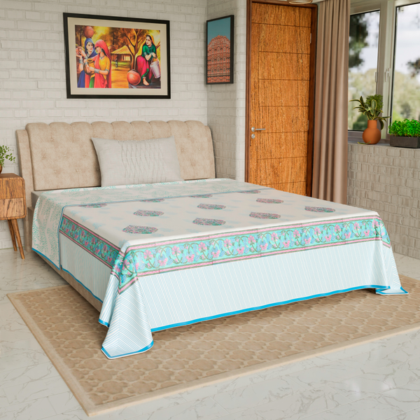 Single bed reversible Cotton blanket (Quilt)