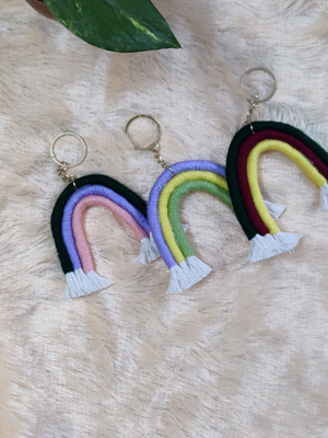 Macramé Rainbow Keyring