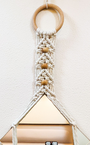 Macrame Diamond Mirror