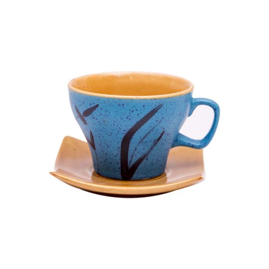 Shilpkara 'Leaf Sips' Studio Pottery Coffee Mugs Chai Sets Ceramic Tea ...