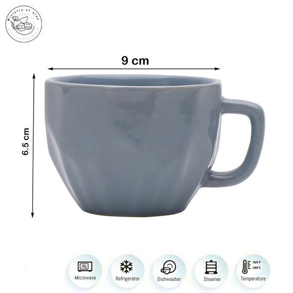 Ministry Of Klay Light Grey Ceramic Coffee Cups / Cappuccino Cups ...
