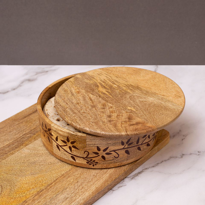Handmade Wooden Roti Box For Kitchen