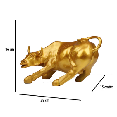 Standing Bull Decorative Sculpture, Resin