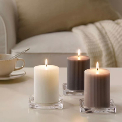 Neutral Shades Scented Candles (set Of 3)