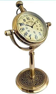 Brass Stand Clock Table Desk Clock With New Modern Designer Clock