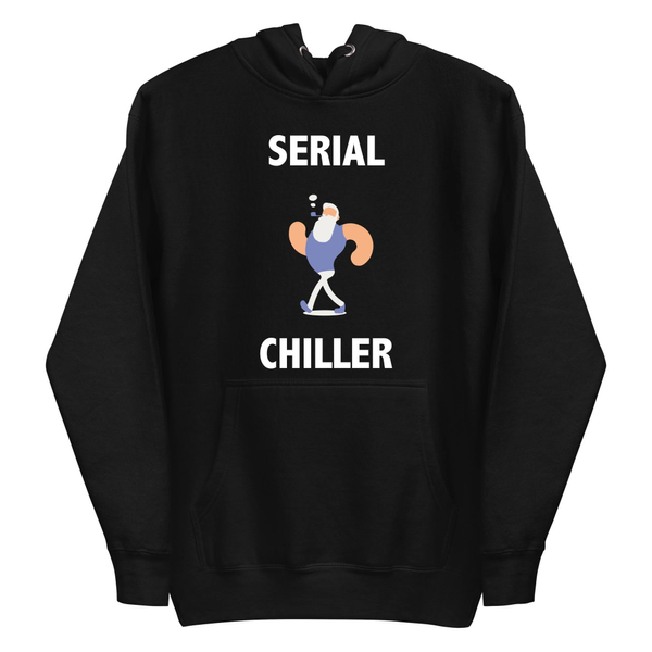 Serial Chiller Black Cotton Pullover Hoodie